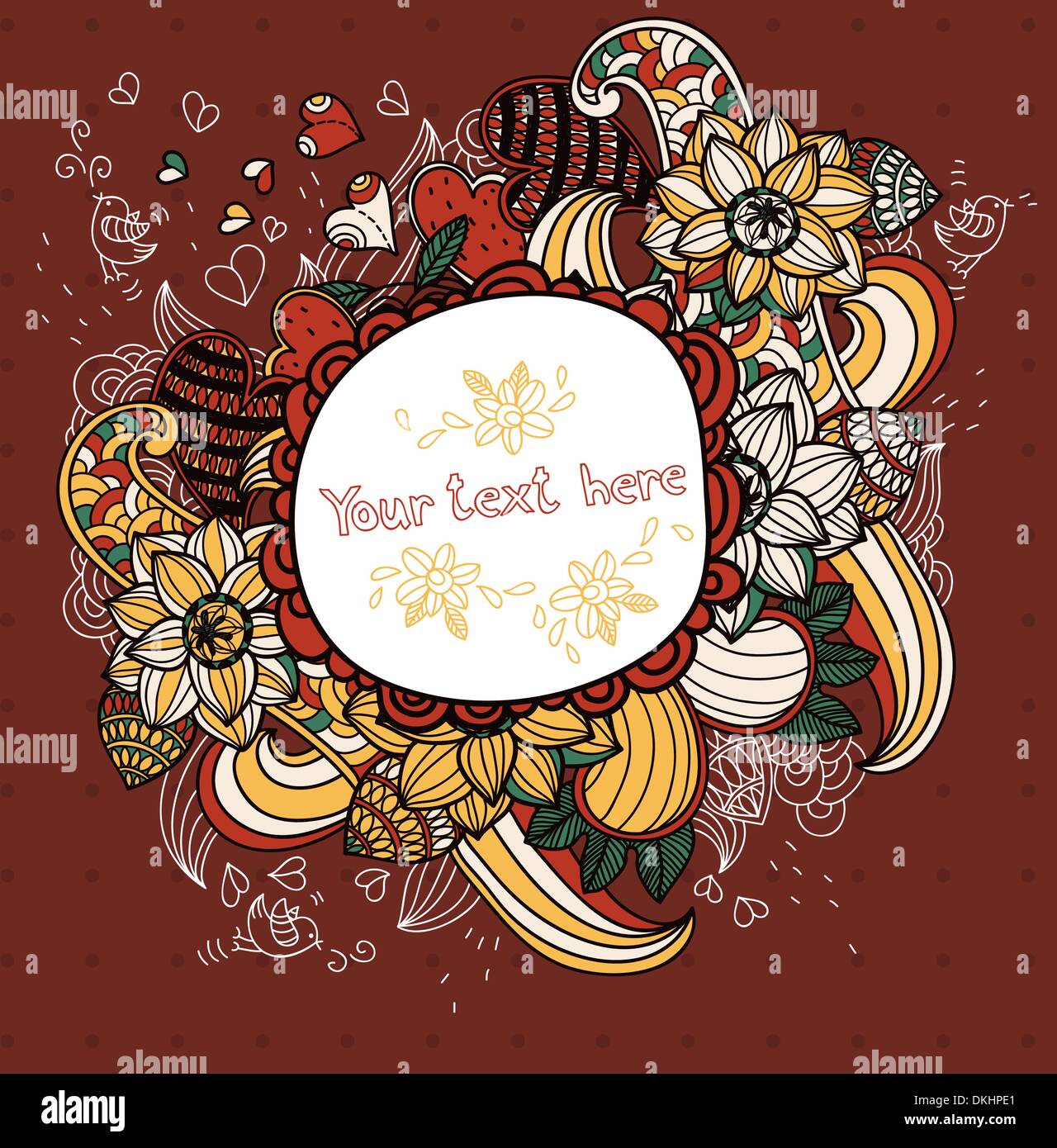 vector background of a floral frame Stock Vector Image & Art - Alamy