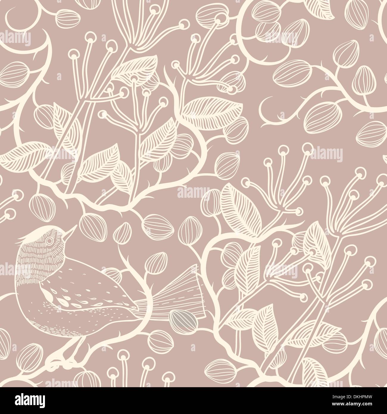 vector floral seamless pattern Stock Vector Image & Art - Alamy