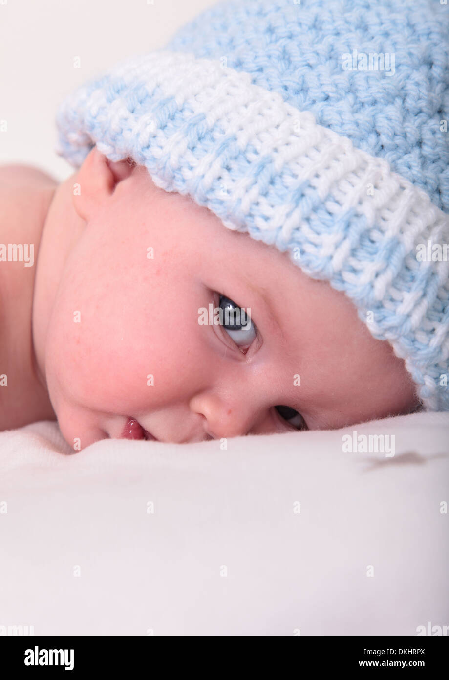 Child boy in blue hat hi-res stock photography and images - Alamy