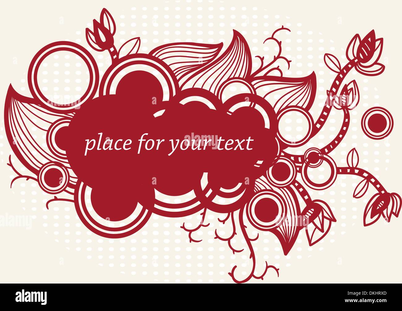 vector floral frame with abstract flowers Stock Vector Image & Art - Alamy