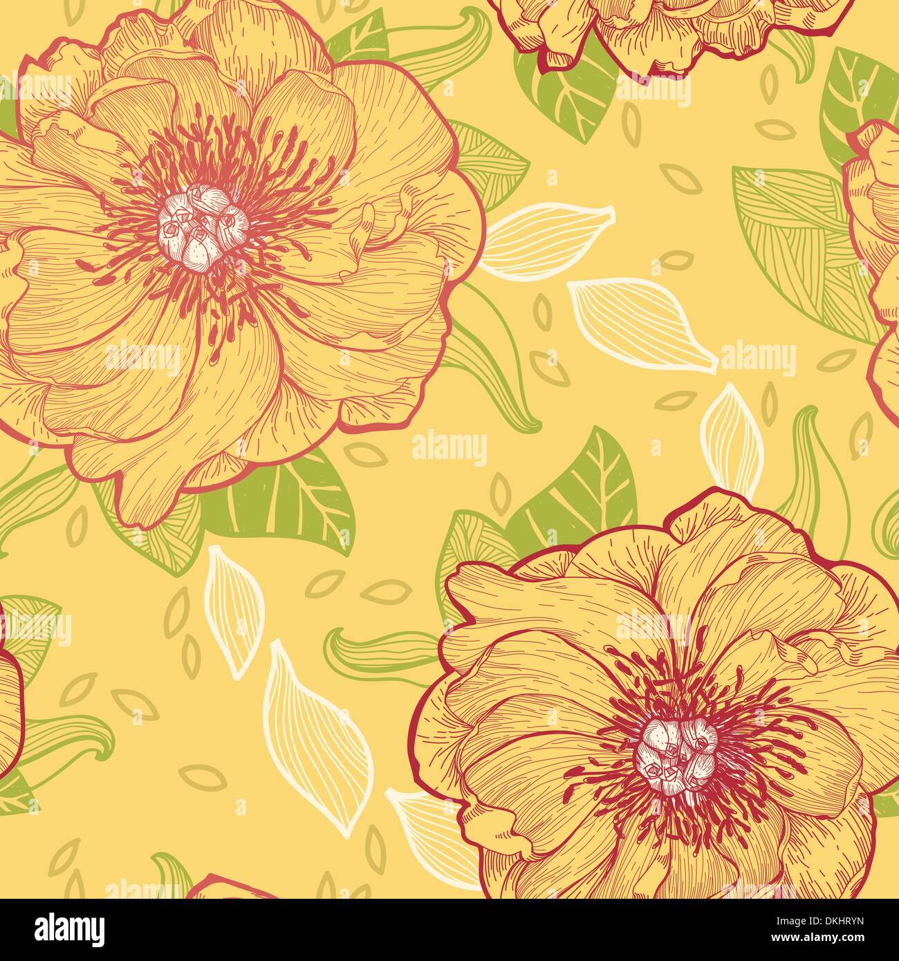 vector seamless floral pattern Stock Vector Image & Art - Alamy