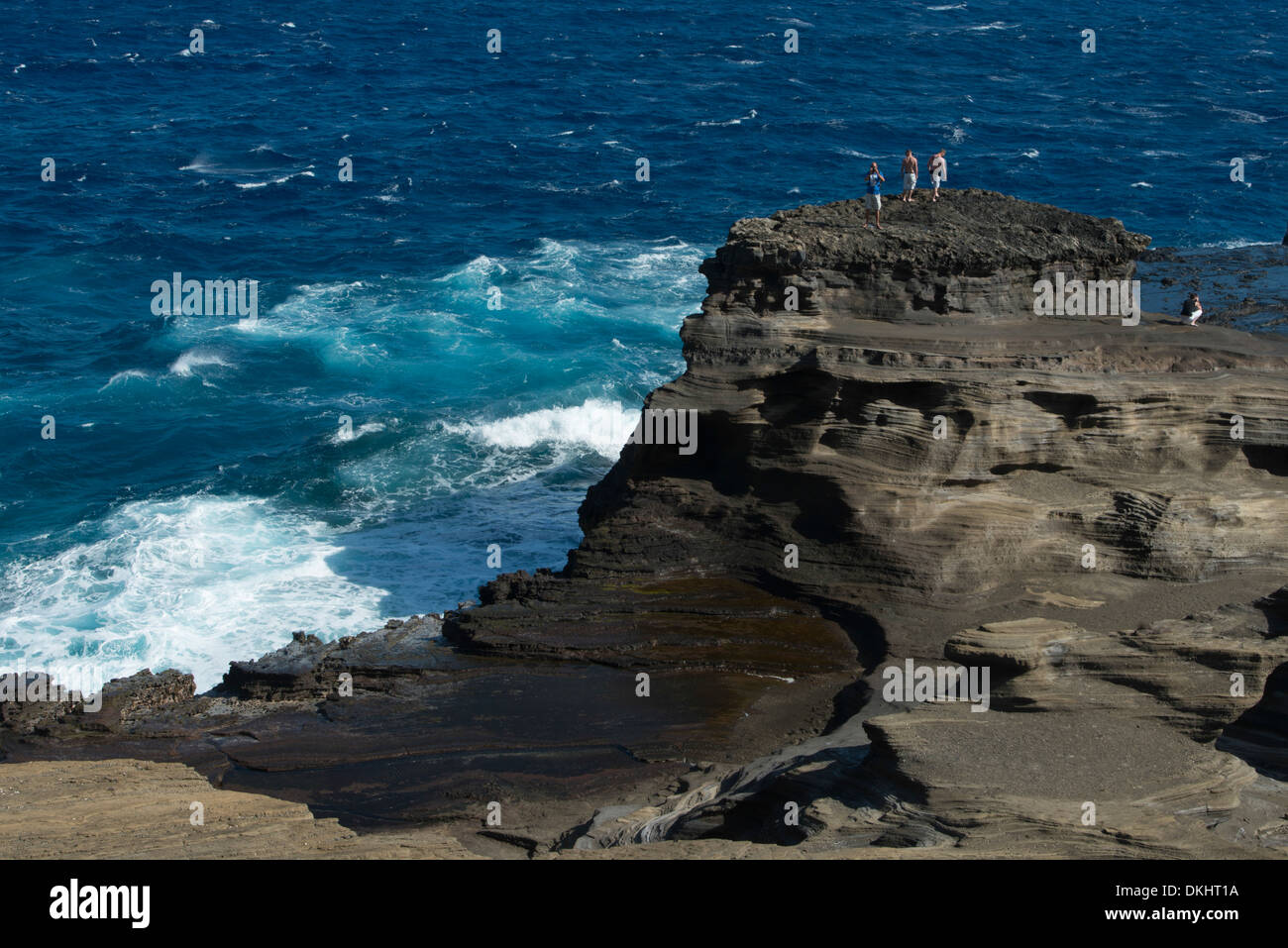 Rock formations on the coast, Makapuu Point, Hawaii Kai, Honolulu, Oahu ...