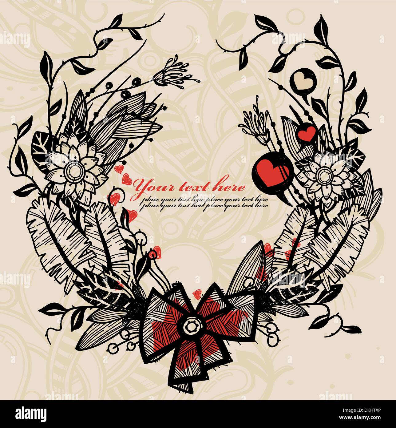 vector illustration of a floral garland Stock Vector Image & Art - Alamy