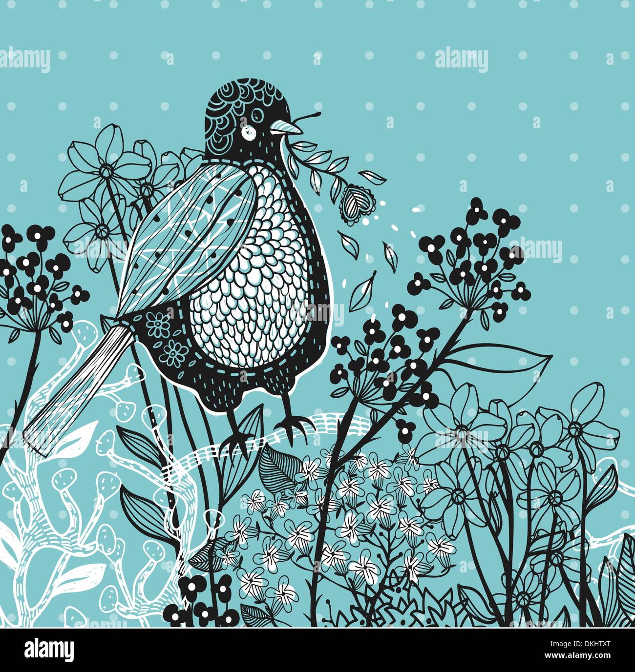 vector illustration of a fantasy bird Stock Vector Image & Art - Alamy