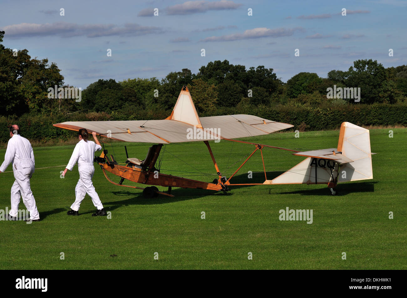 Vintage Eon Primary glider from the Shuttleworth collection being towed ...