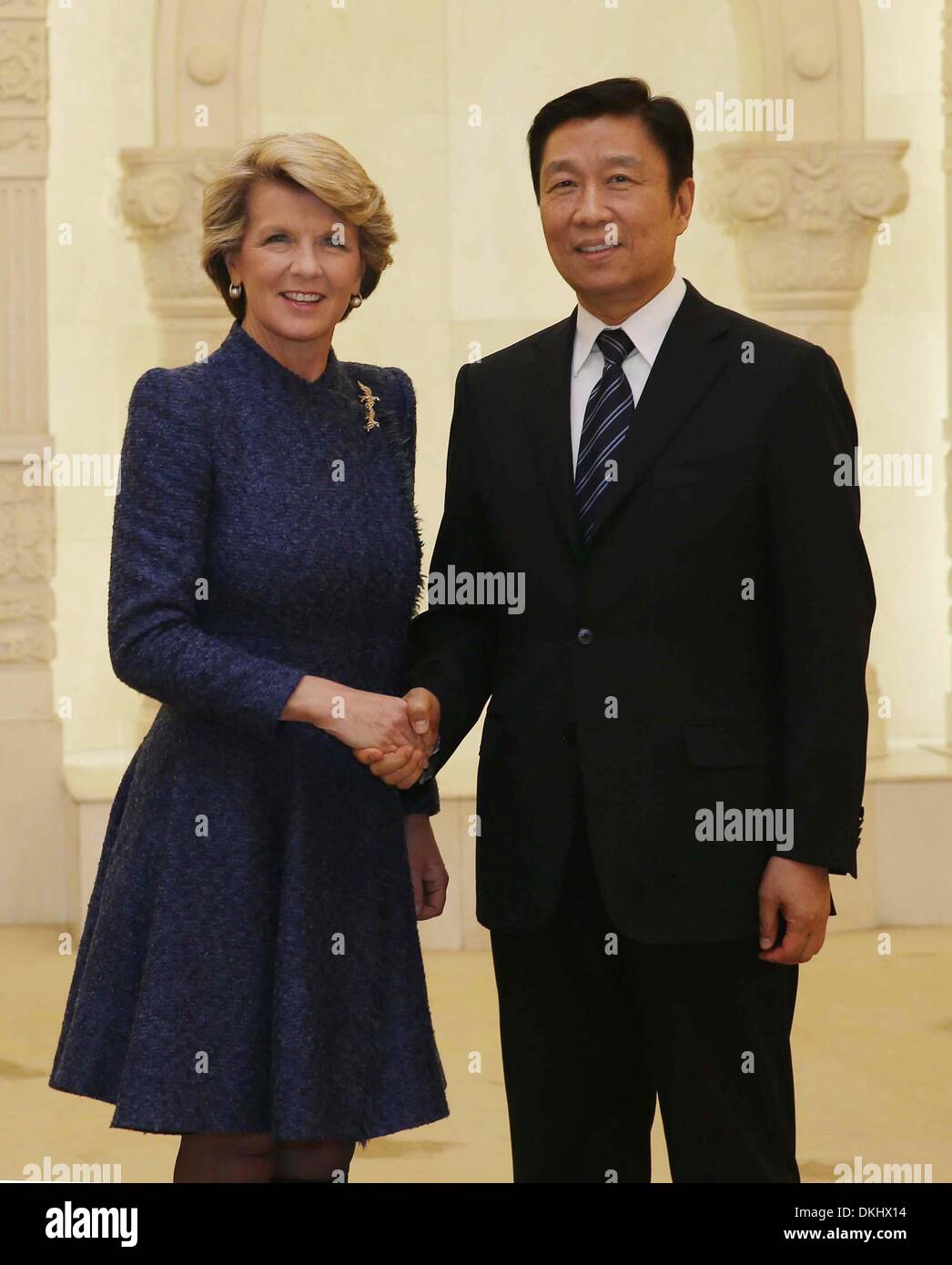 Beijing, China. 6th Dec, 2013. Chinese Vice President Li Yuanchao (R ...