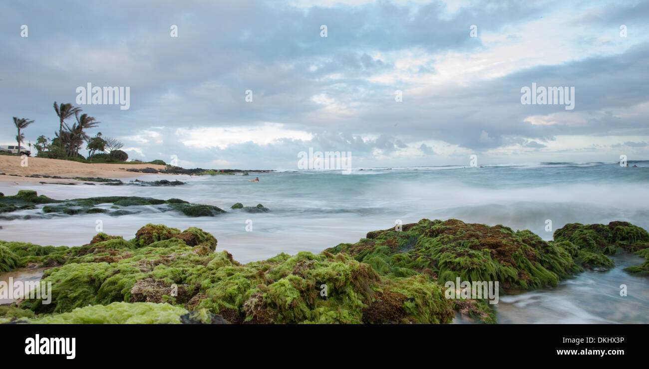 Rock formations on the coast, Sandy Beach, Hawaii Kai, Honolulu, Oahu ...