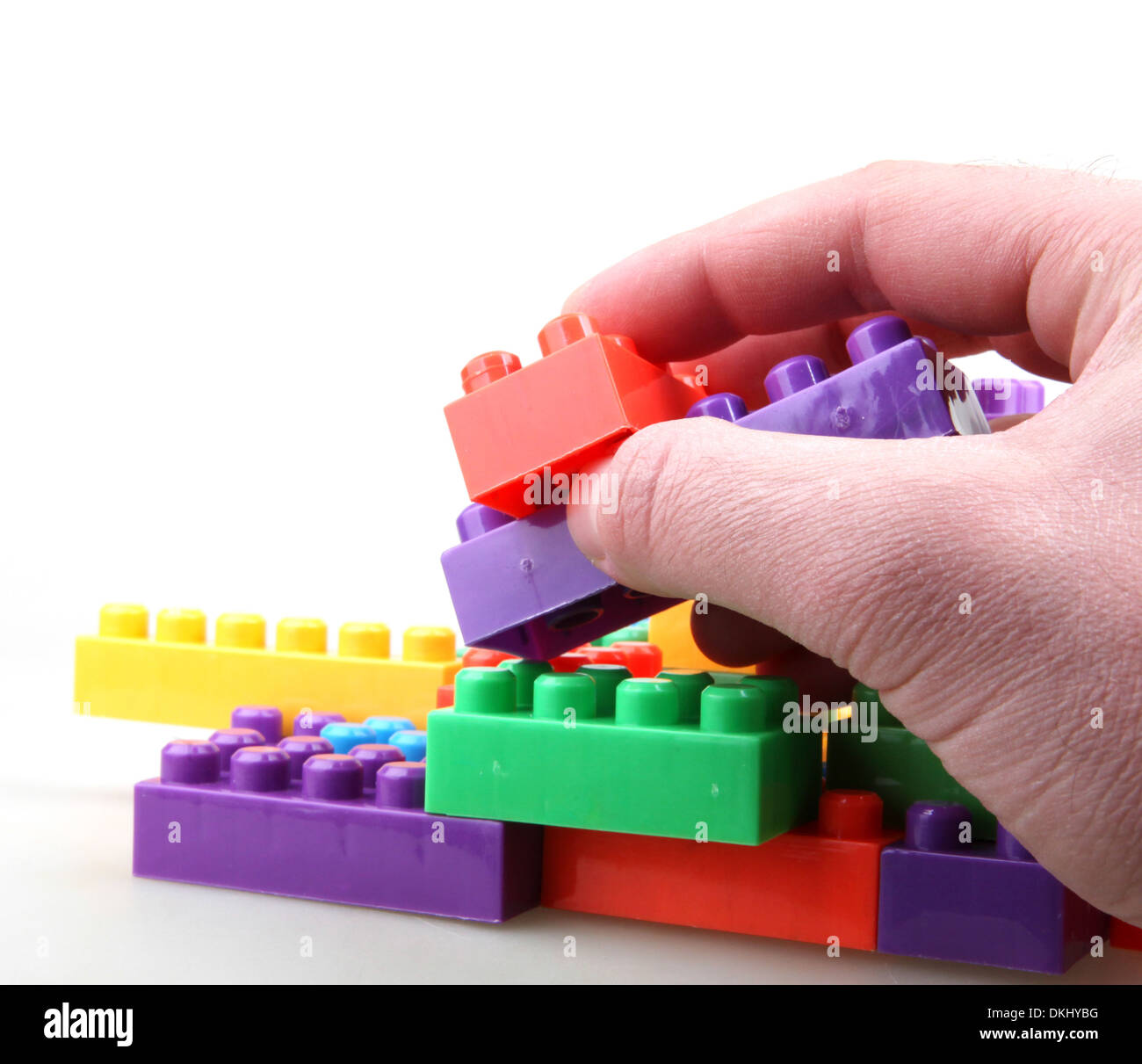 Plastic Building Blocks Stock Photo - Alamy