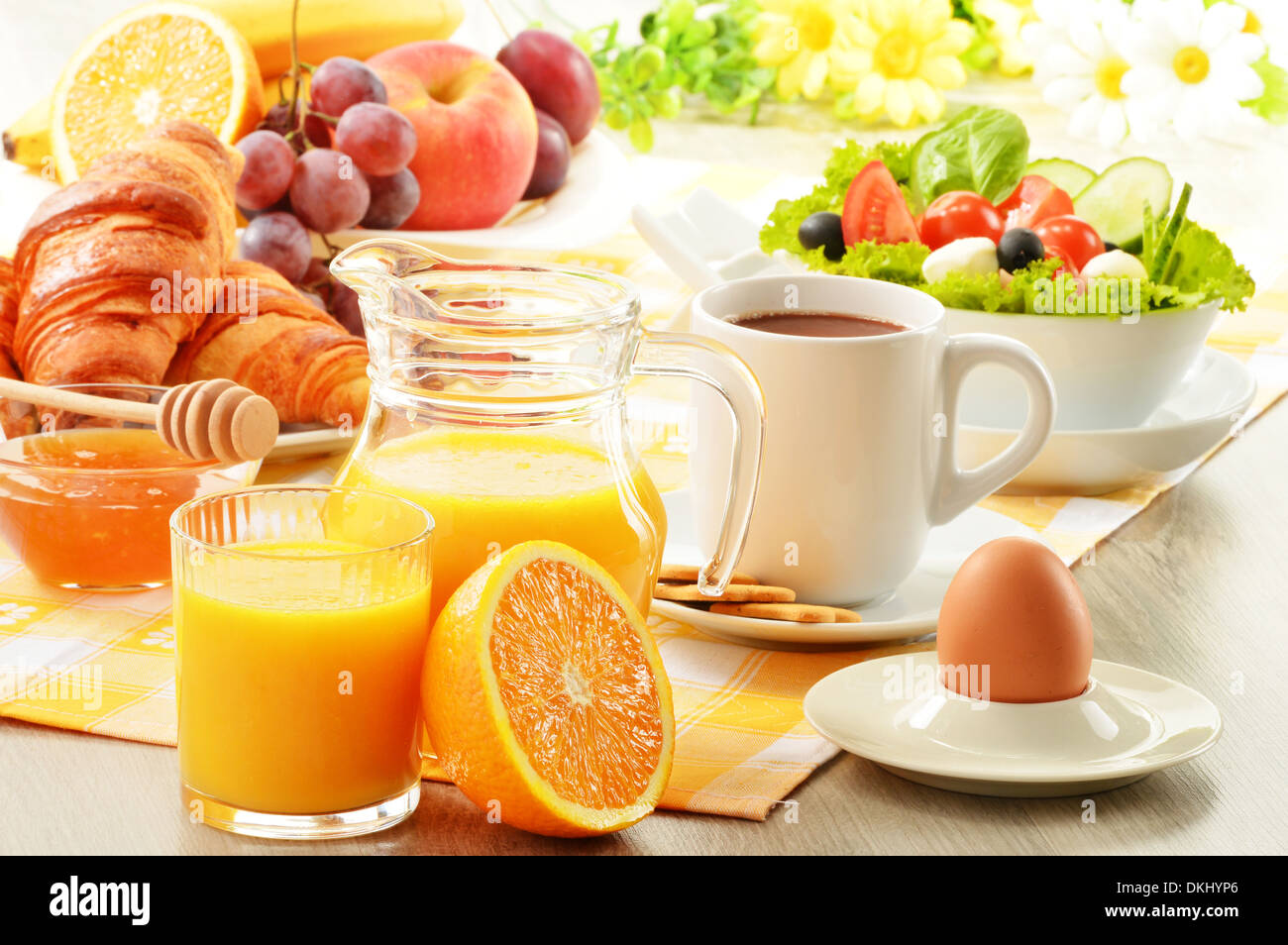Fruit juice with breakfast hi-res stock photography and images - Alamy