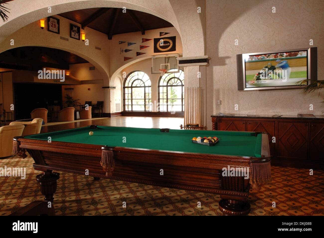 Feb 18, 2010 - Windermere, Florida, USA - A pool table and basketball ...