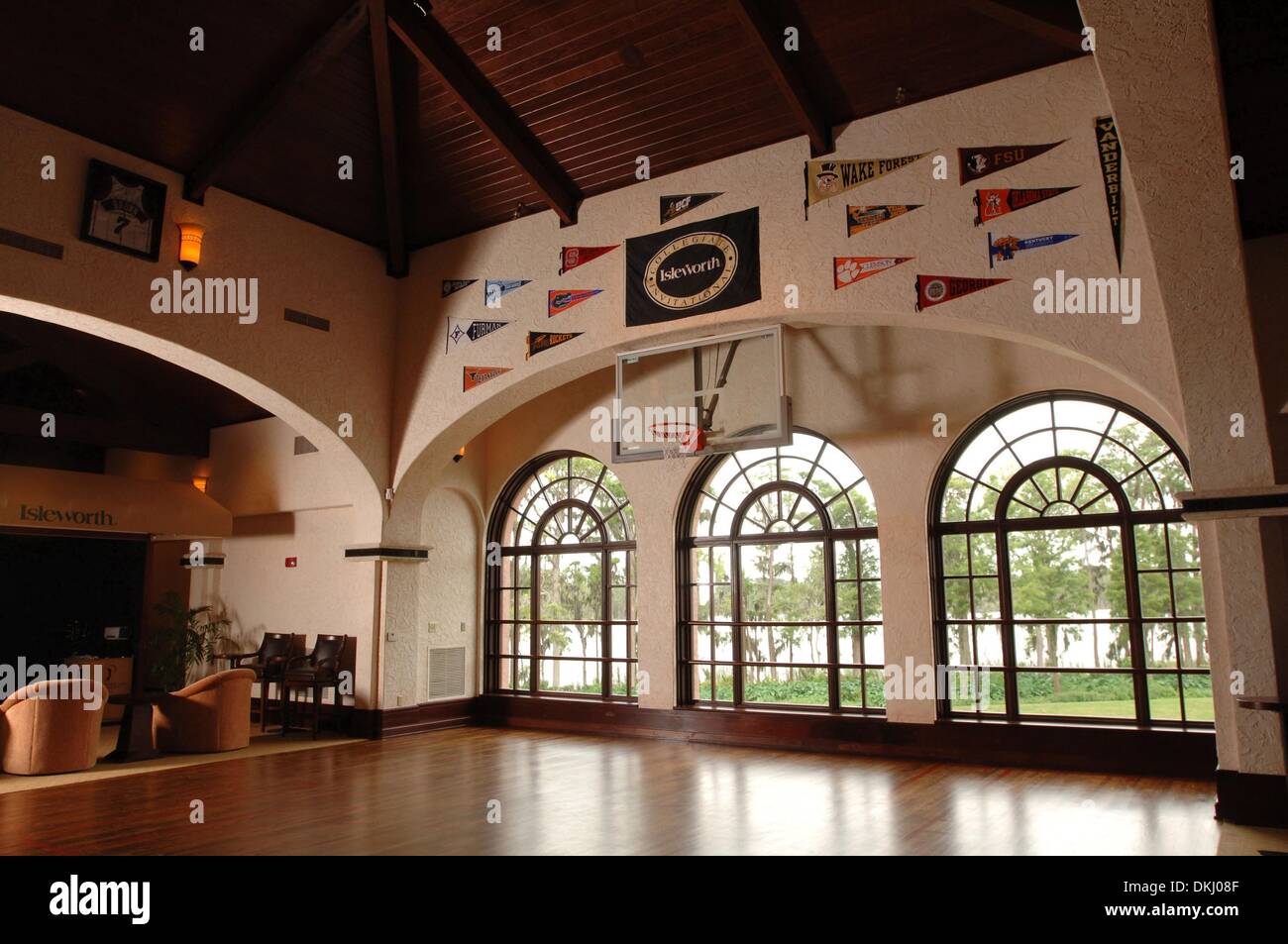 Feb 18, 2010 - Windermere, Florida, USA - A wood-floor basketball court ...