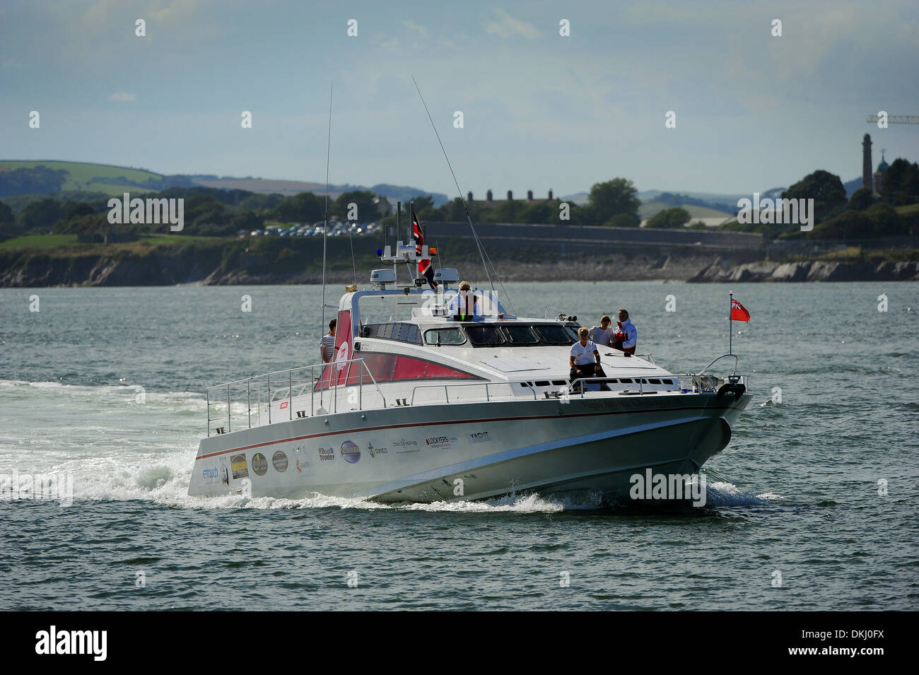 Virgin Boss Richard Branson Is Welcomed Back To Plymouth On Board The