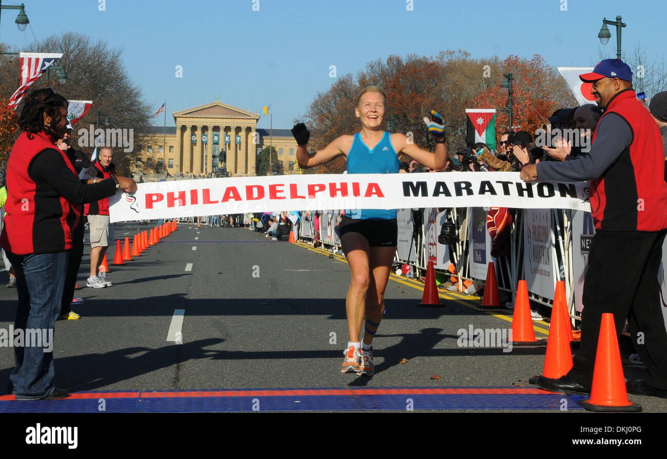 Nov 22, 2009 - Philadelphia, Pennsylvania, USA - Marathon runner JUTTA ...