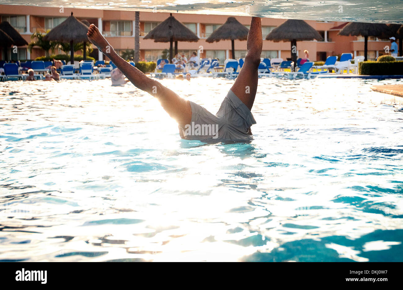 Kentucky basketball player john Wall did a hand stand in the pool as ...