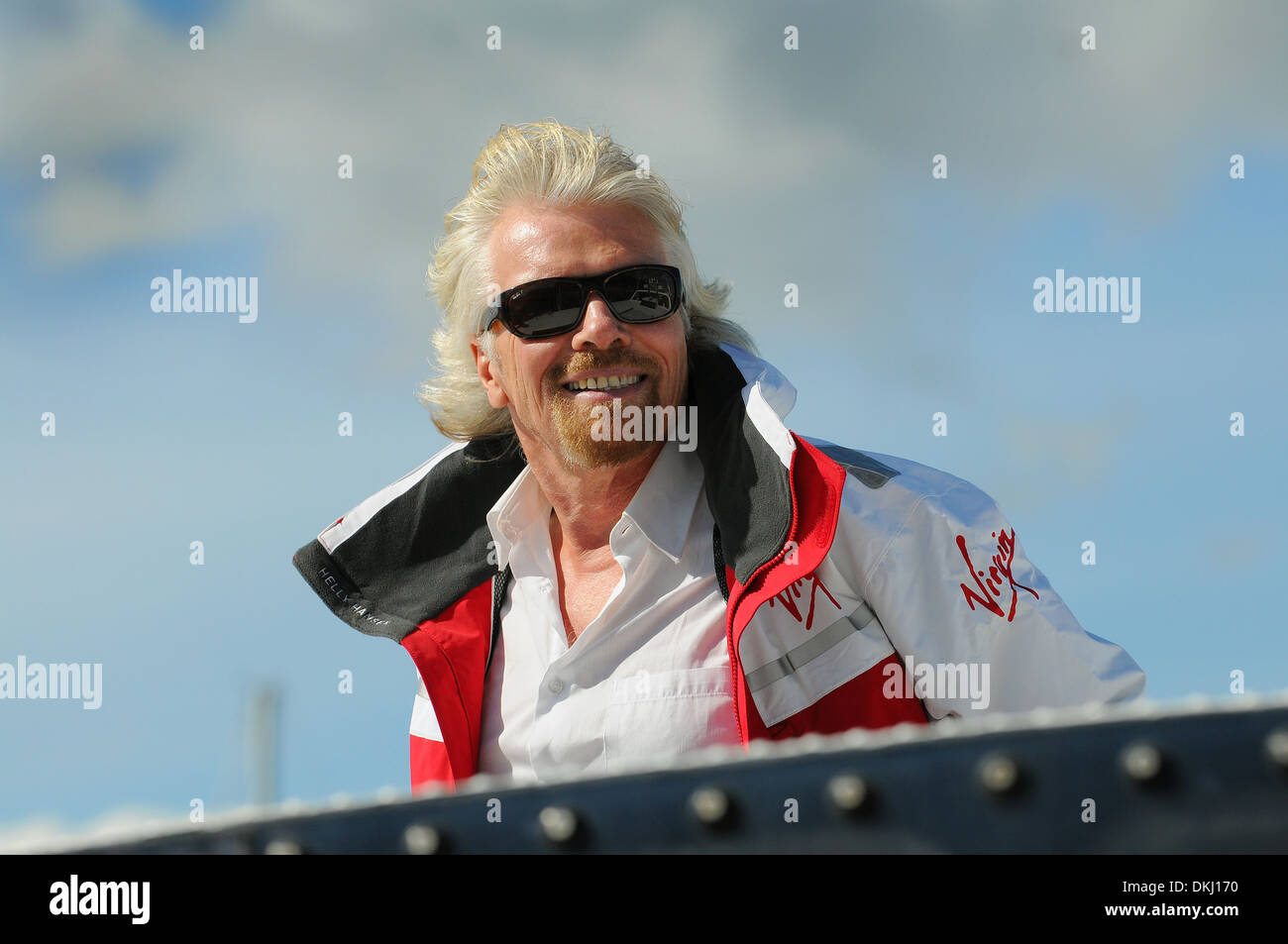Virgin boss Richard Branson is welcomed back to Plymouth on board the ...