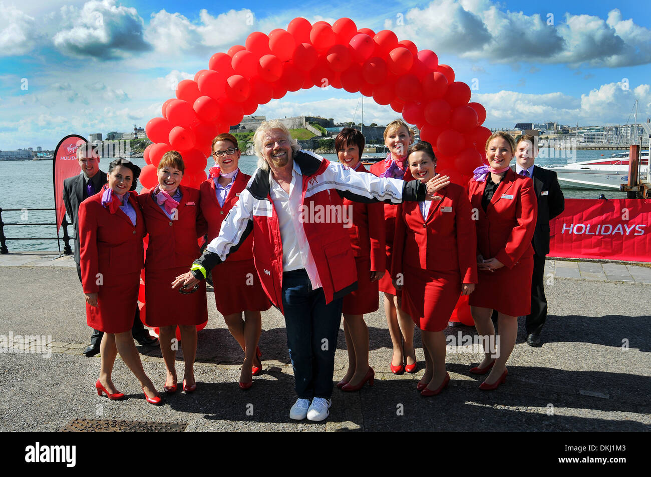 Virgin Boss Richard Branson Is Welcomed Back To Plymouth On Board The