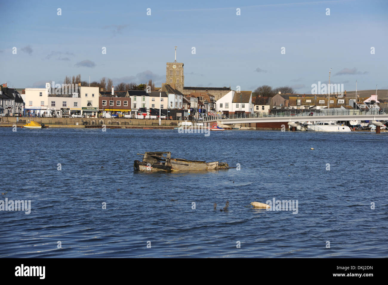High tide at Shoreham in West Sussex today after homes and businesses ...