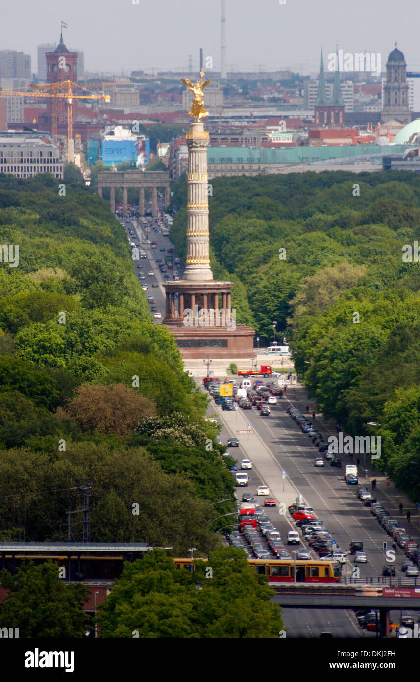 aerial view: Victory Column, Berlin-Tiergarten Stock Photo - Alamy
