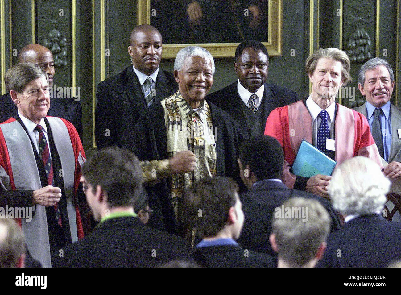 NELSON MANDELA 'DANCING WITH THE DONS' AT CAMBRIDGE UNIVERSITY Stock ...
