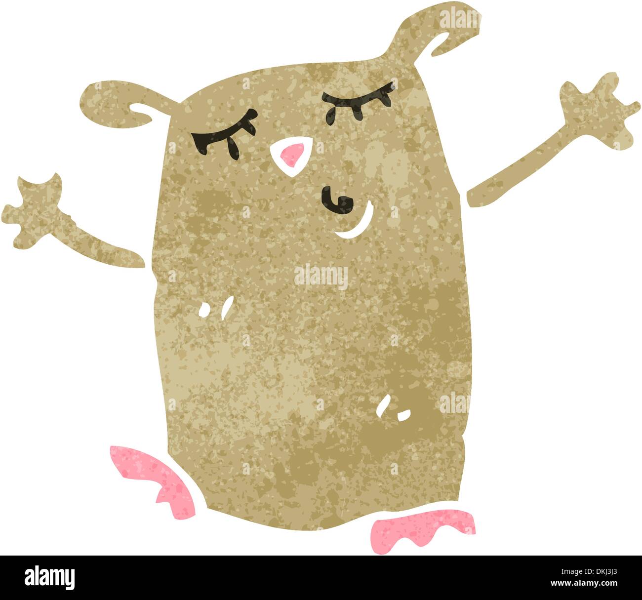 Retro cartoon with texture. Isolated on White Stock Vector Image & Art ...