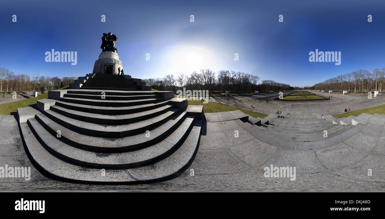 360 x 180 degree panorama: Soviet Monument in Berlin Stock Photo - Alamy