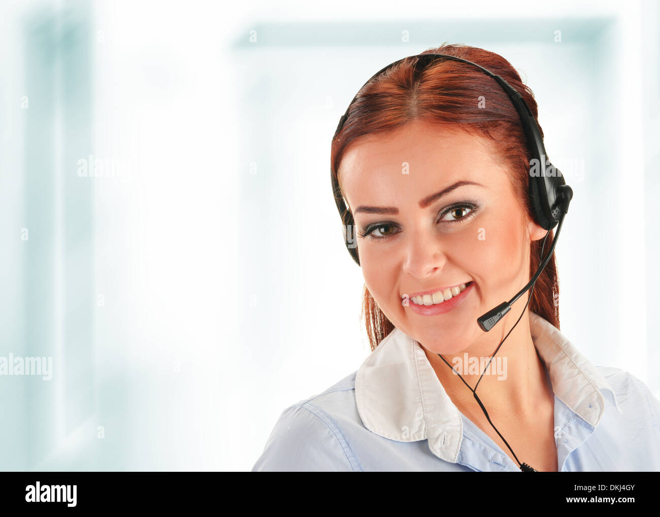 Call center operator. Customer support. Help desk Stock Photo - Alamy