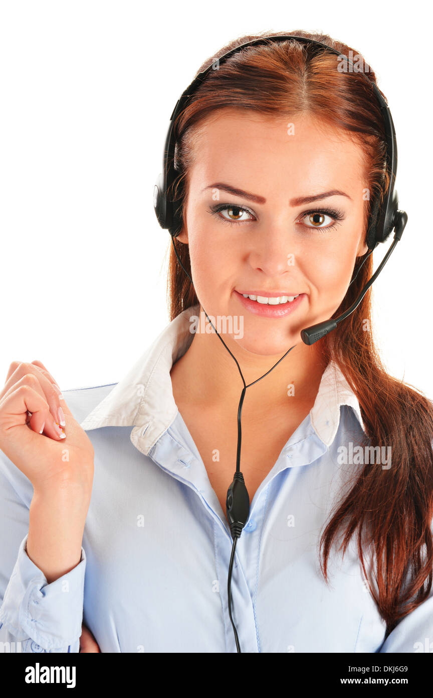 Call center operator. Customer support. Help desk Stock Photo - Alamy