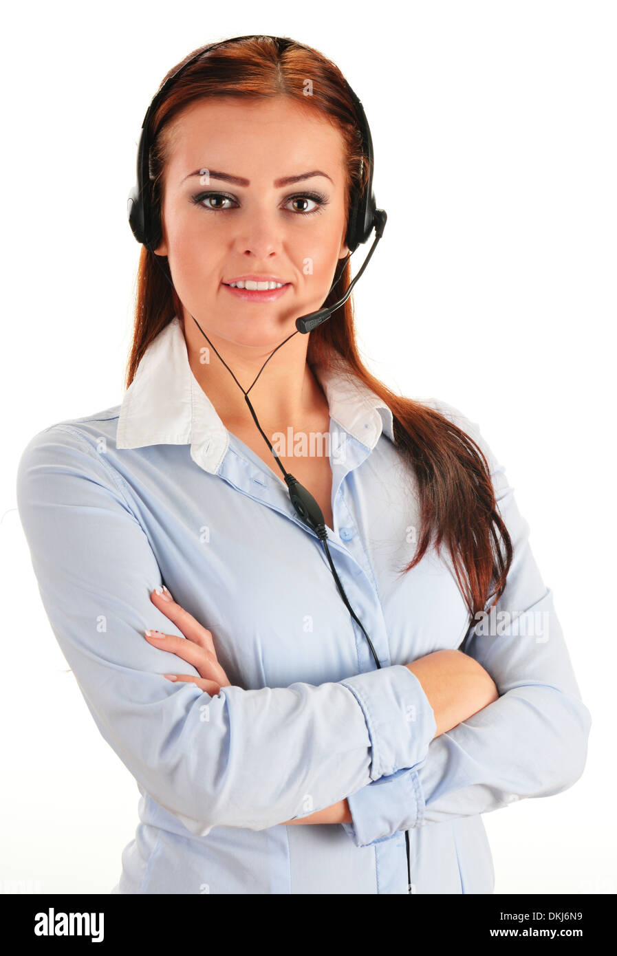 Call center operator. Customer support. Help desk Stock Photo - Alamy