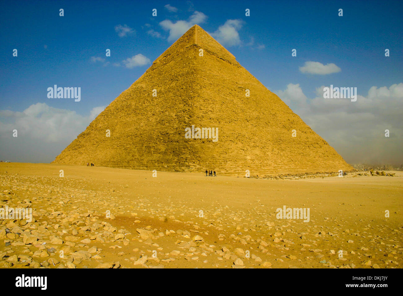 The Pyramid of Khafre, Great Pyramids of Giza near Cairo, Egypt Stock ...