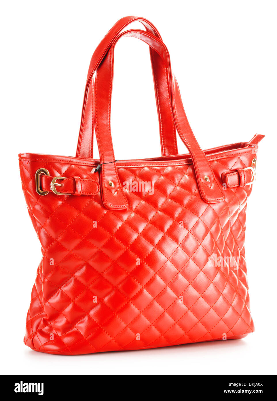 Composition with shopping bas isolated on white Stock Photo - Alamy