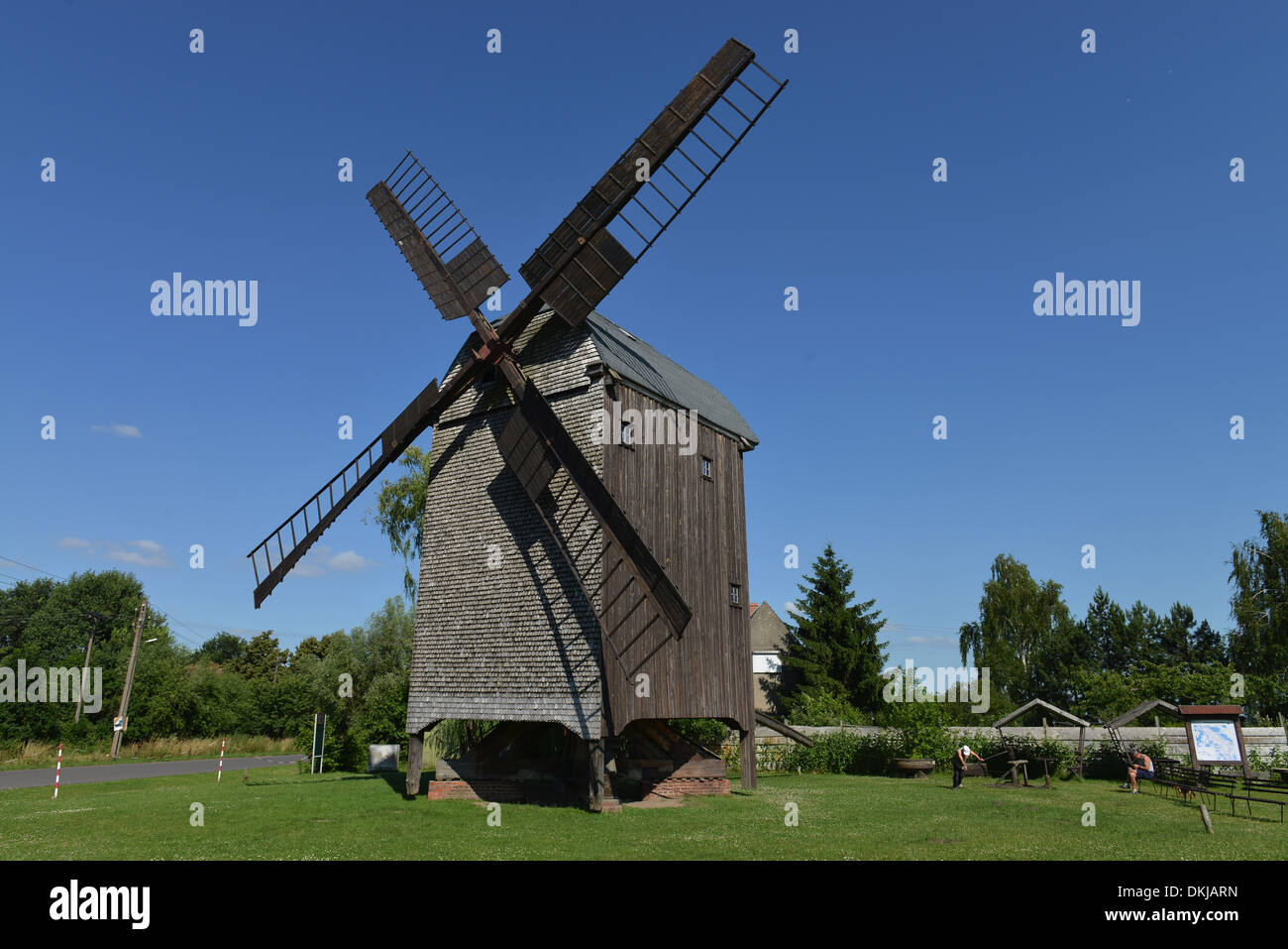 Windmuehle, Wilhelmsaue, Brandenburg, Deutschland / Windmühle Stock ...