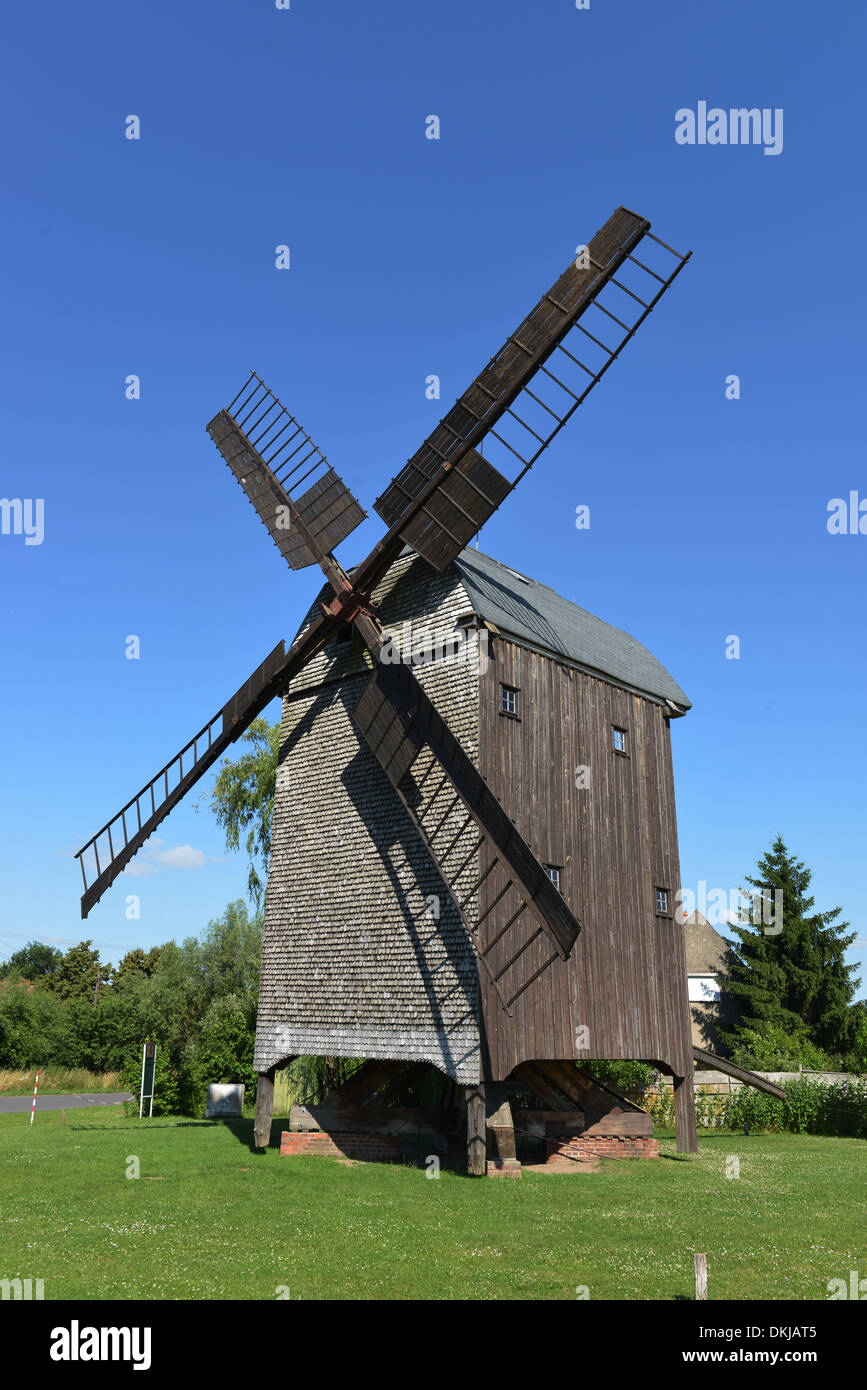 Windmuehle, Wilhelmsaue, Brandenburg, Deutschland / Windmühle Stock ...
