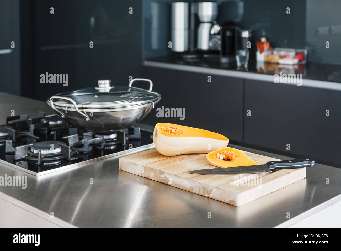 Sliced squash in modern kitchen Stock Photo - Alamy