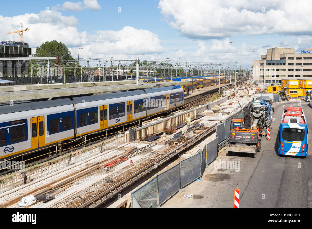 UTRECHT - SEPTEMBER 12: Building activities at the new central station ...