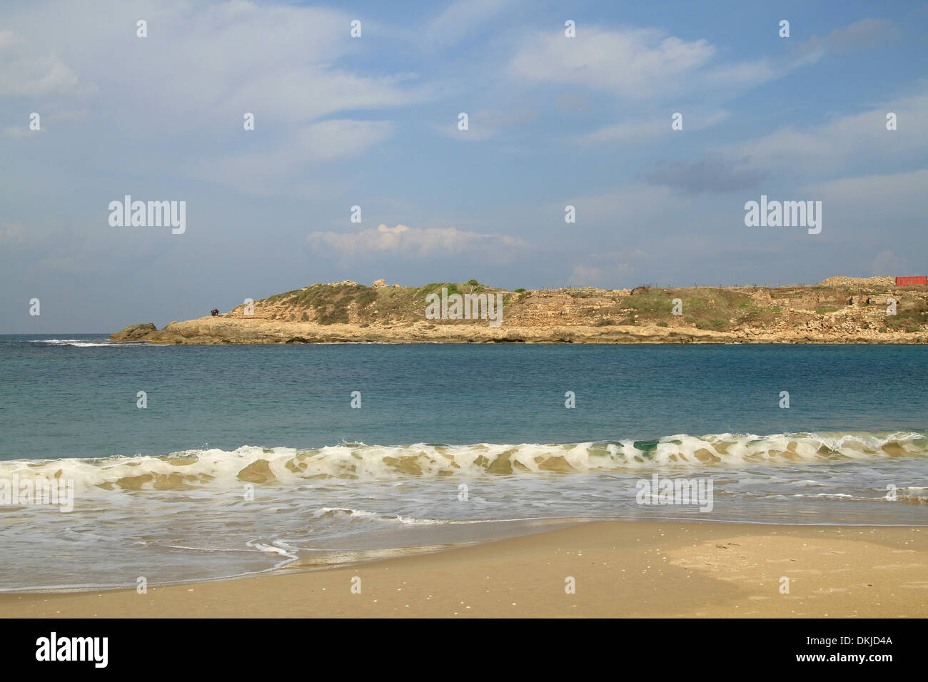 Israel, Carmel Coast, Tel Dor on the Mediterranean coast, site of ...