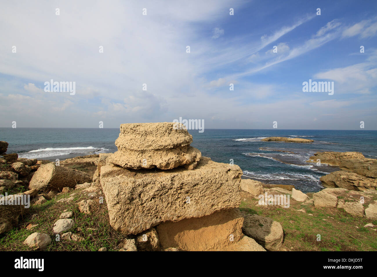 Israel, Carmel Coast, Tel Dor Excavations exposed remains from the Iron ...