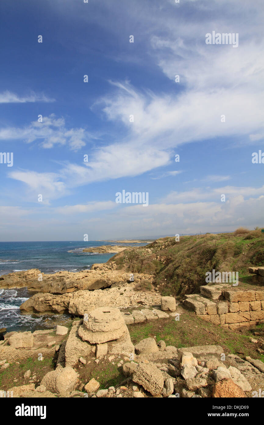 Israel, Carmel Coast, Tel Dor Excavations exposed remains from the Iron ...