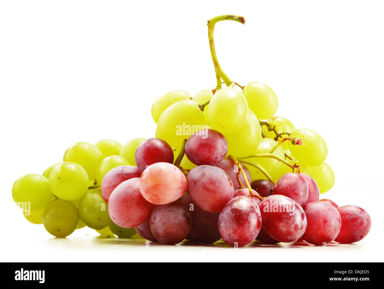 Bunch of fresh grapes isolated on white Stock Photo - Alamy