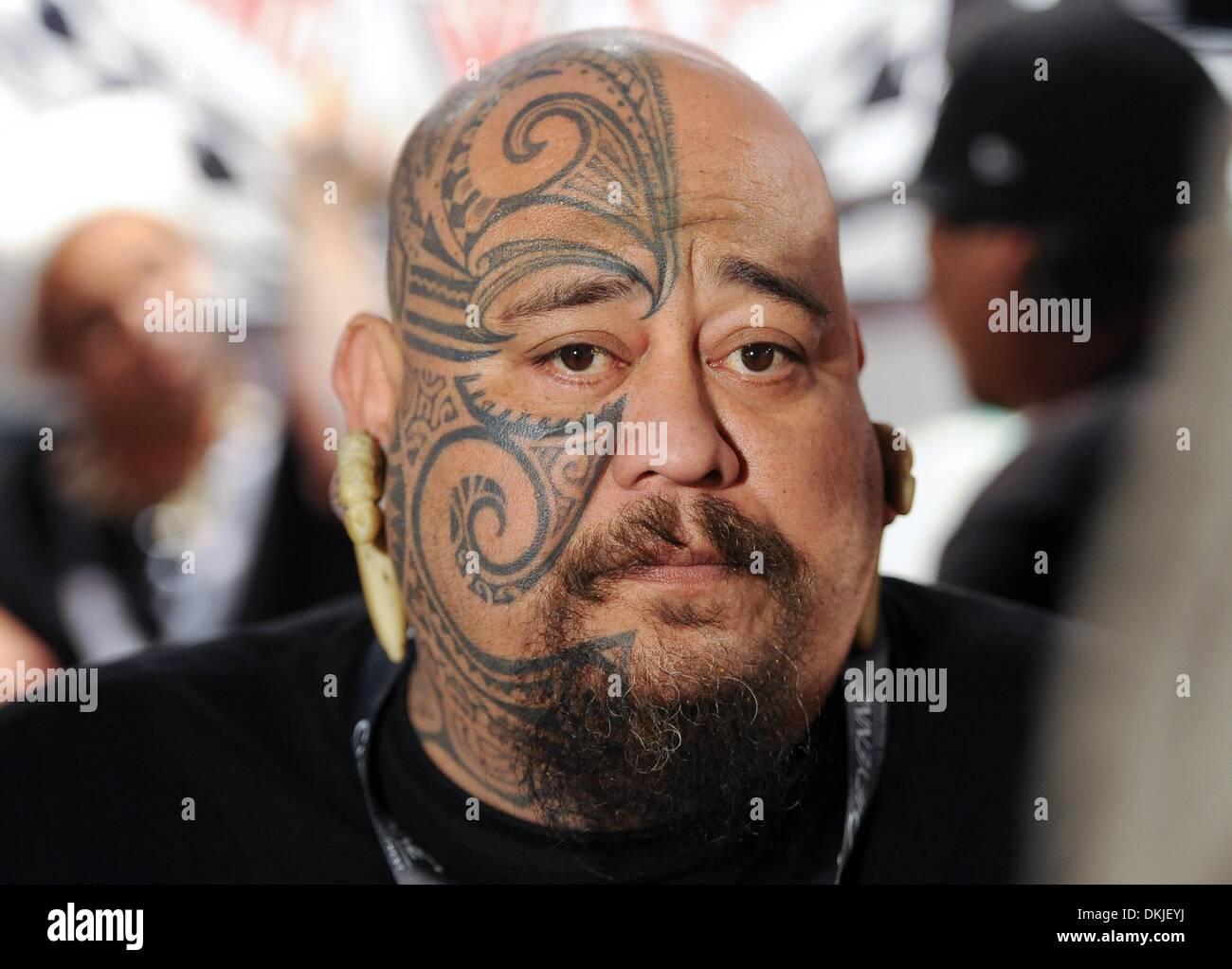 Vatea from "Mana Tahiti Tatau" shows off his tattoos during the 3rd ...