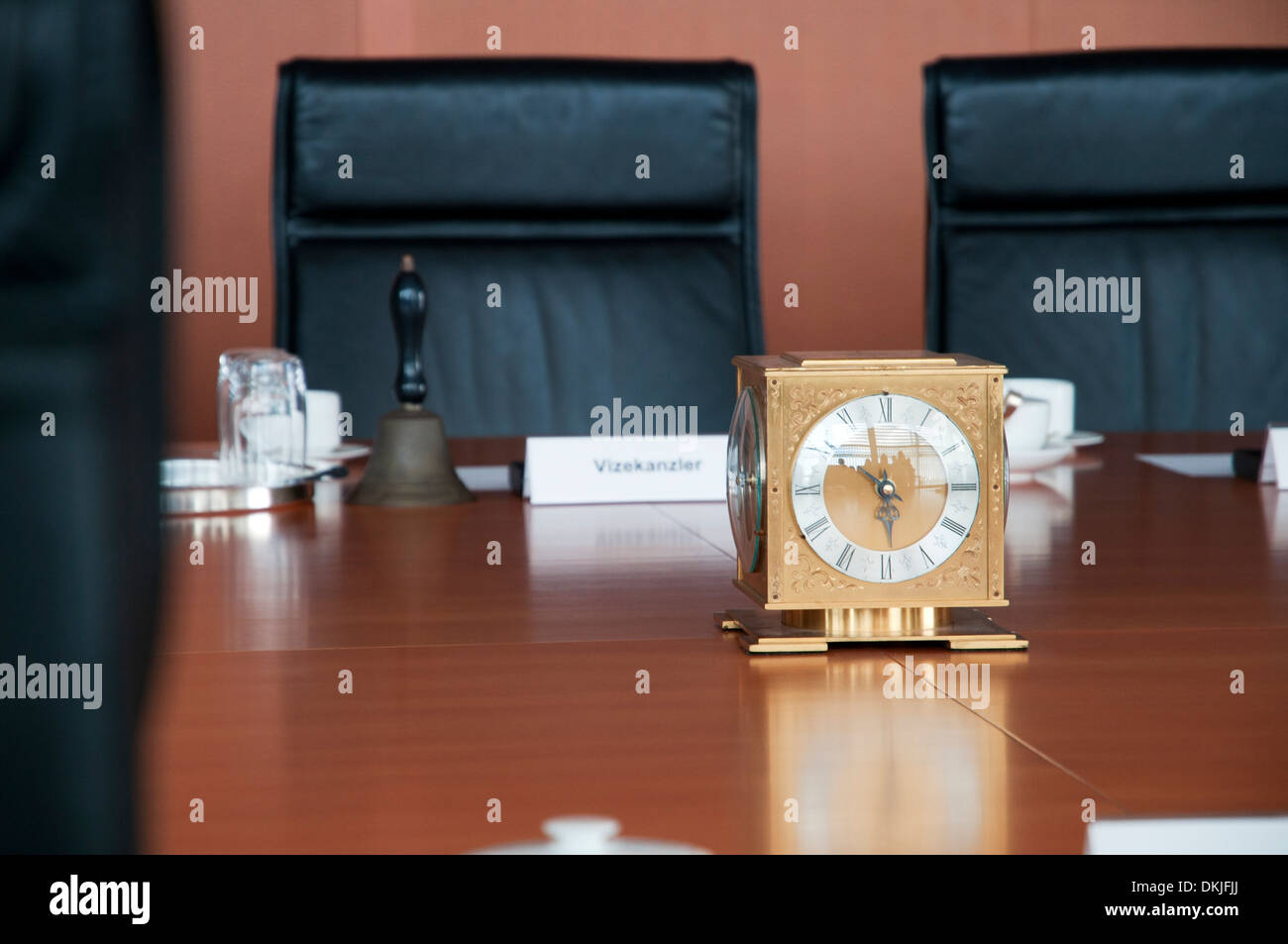 Federal Chancellery, empty table of the cabinet Berlin, Germany, Europe ...