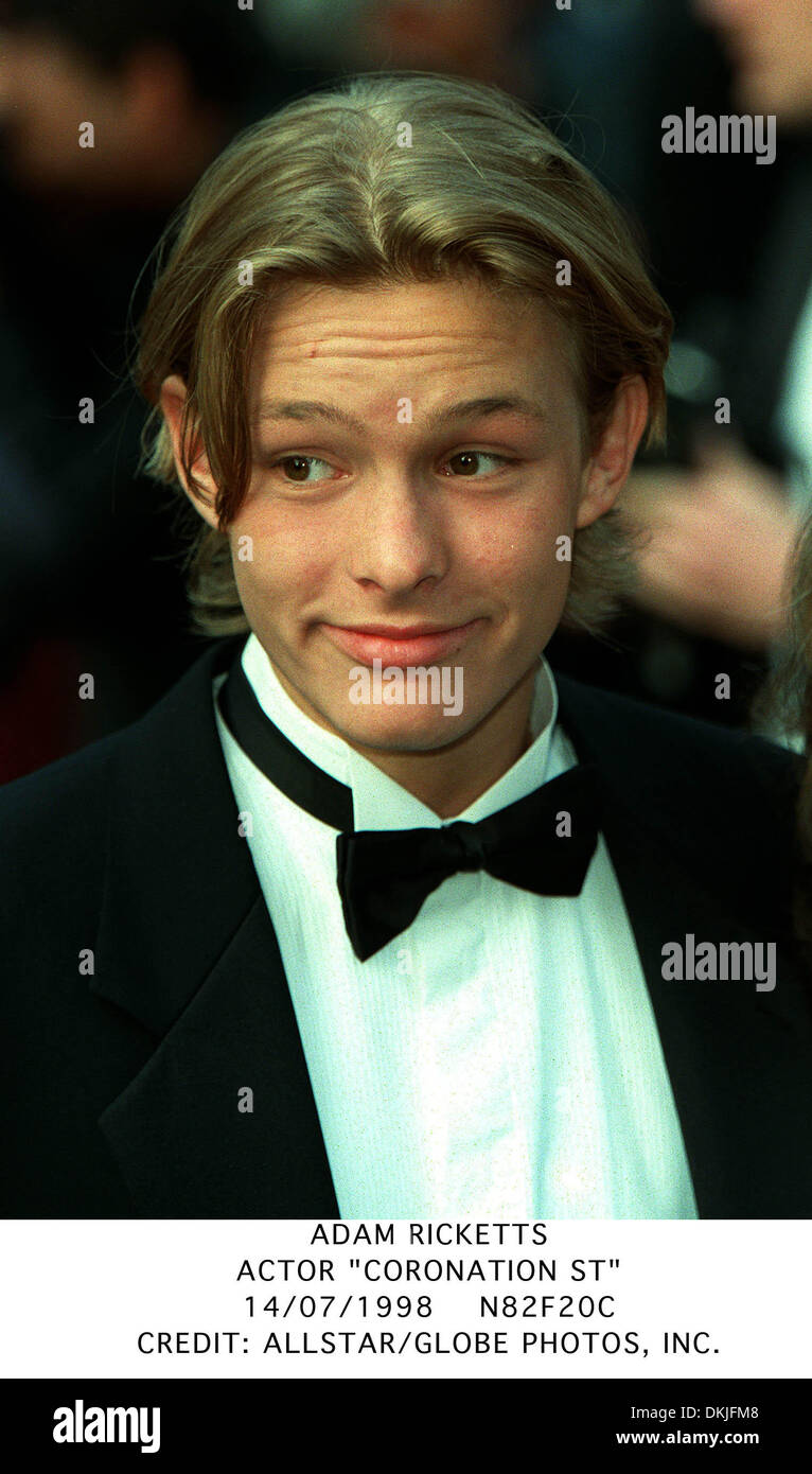 ADAM RICKETTS.ACTOR ''CORONATION ST''.14/07/1998.N82F20C.CREDIT ...