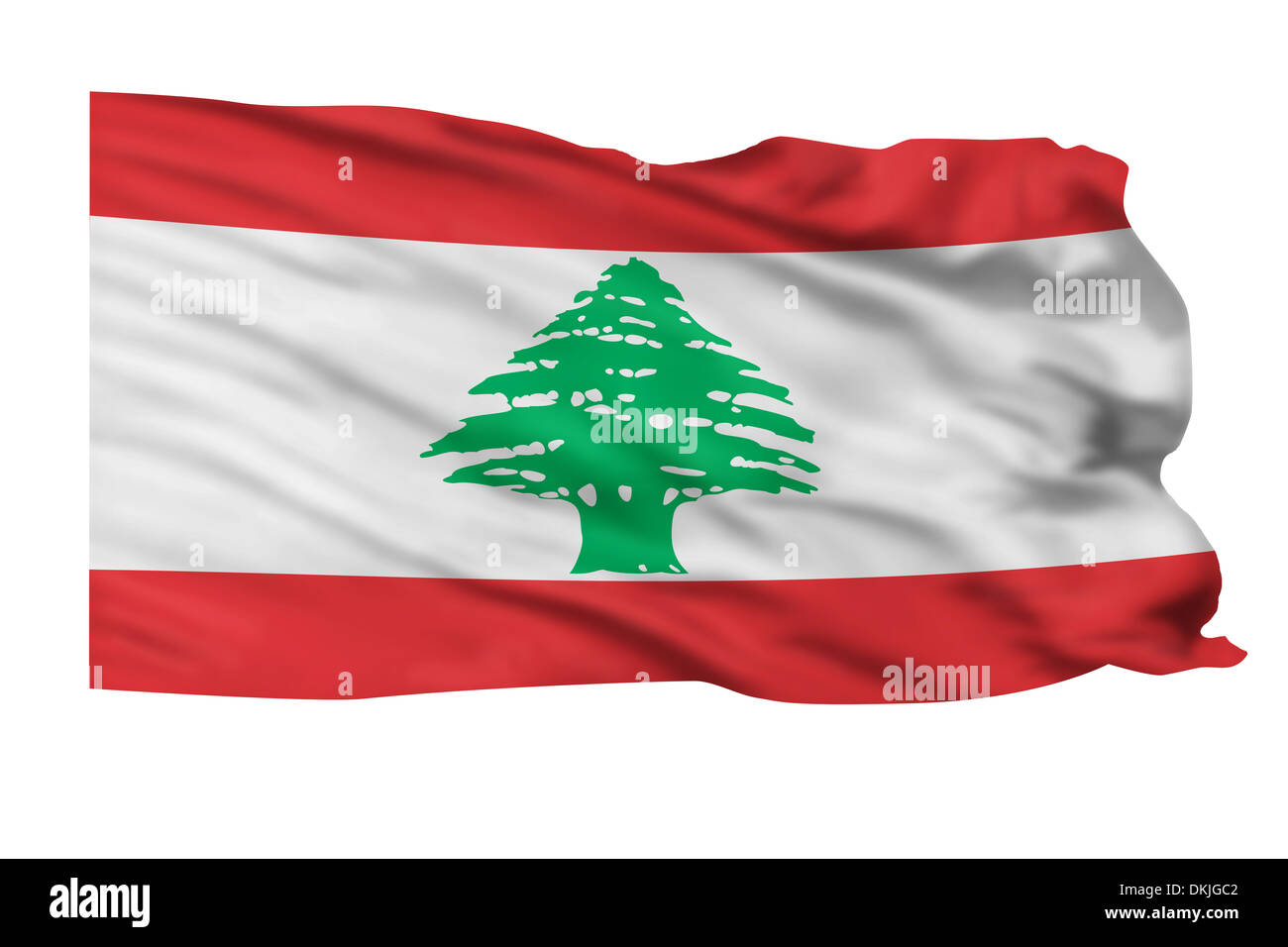 Lebanon flag waving in the wind Stock Photo - Alamy