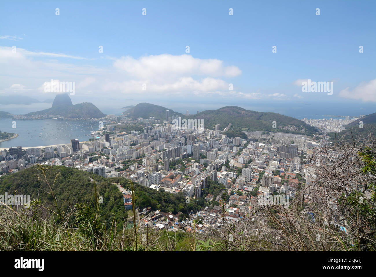 Sugar Loaf Mountain and Botafogo beach in Rio de Janeiro, Brazil Stock ...
