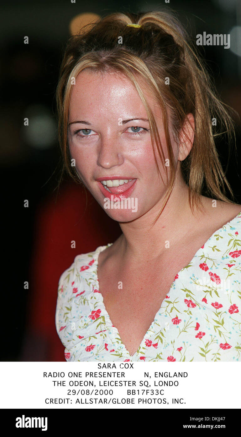 Aug. 29, 2000 - THE ODEON, LEICESTER SQ, LONDO - SARA COX.RADIO ONE ...