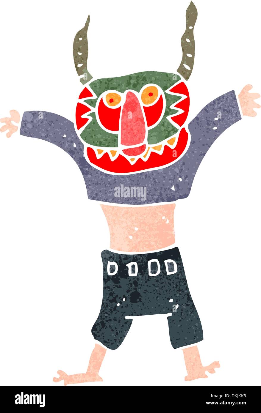 Retro cartoon illustration. On plain white background Stock Vector ...