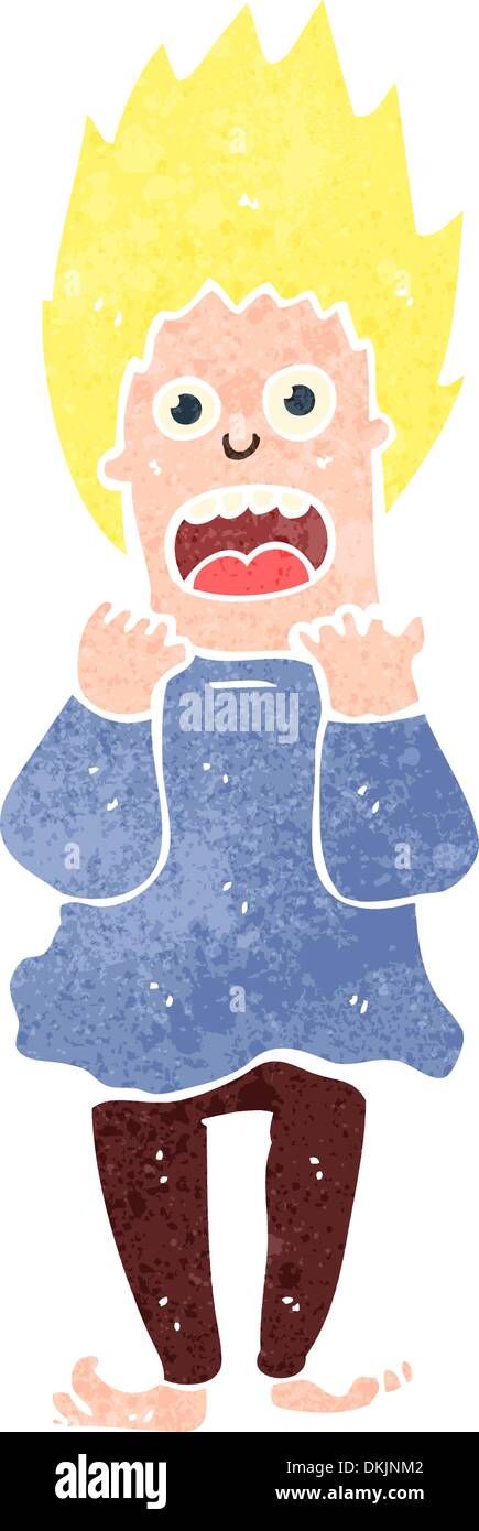 Retro cartoon illustration. On plain white background Stock Vector ...