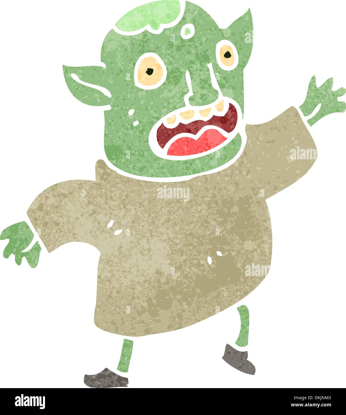 Retro cartoon illustration. On plain white background Stock Vector ...