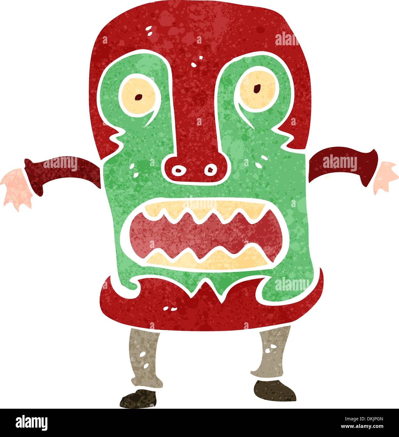 Retro cartoon illustration. On plain white background Stock Vector ...