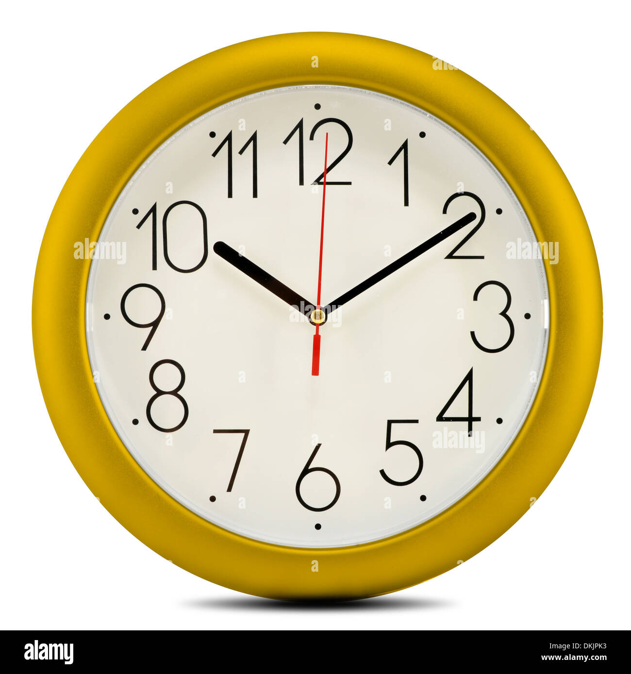 Wall clock isolated on white background Stock Photo - Alamy