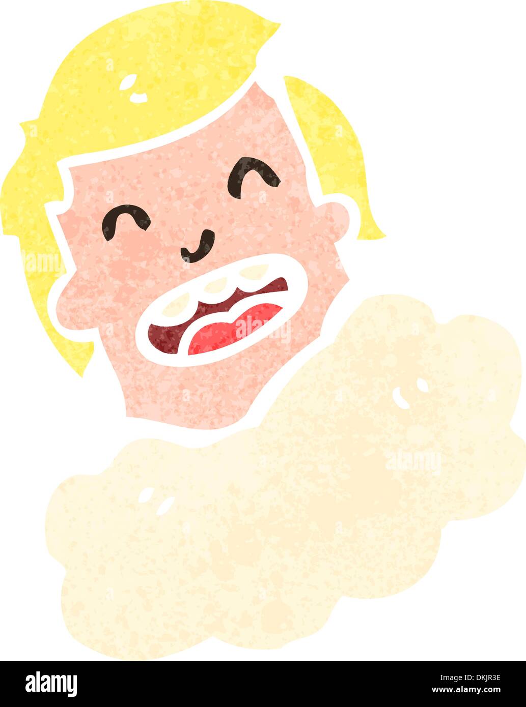 Retro cartoon illustration. On plain white background Stock Vector ...